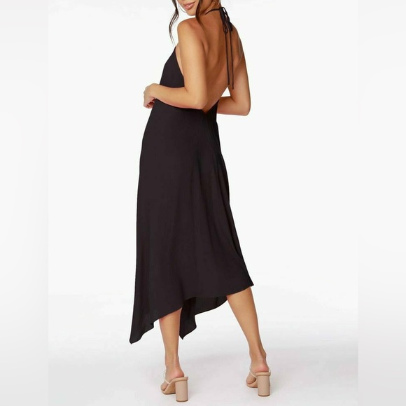 bobi | Dresses | Nwt Bobi Black Los Angeles Low Back Black Halter Dress ...